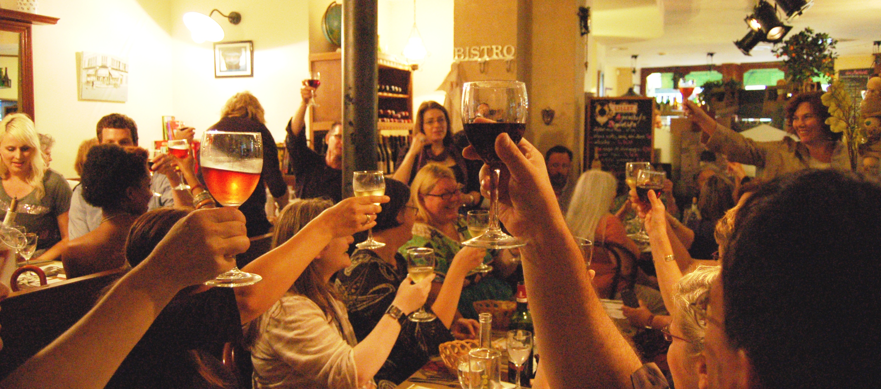 image of the entire Spalding MFA summer residency group toasted the ...